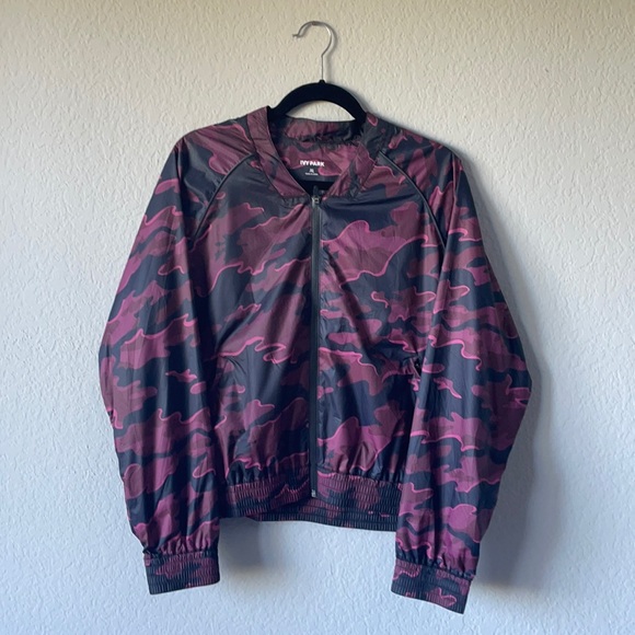 IVY PARK | Jackets & Coats | Ivy Park Purple And Black Bomber Jacket ...